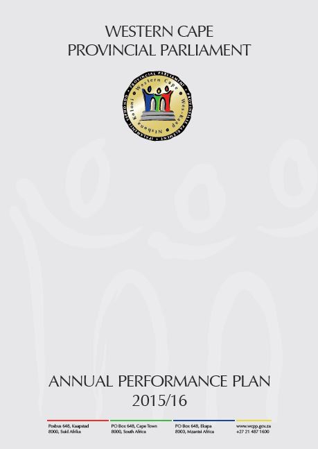 Annual Performance Plan 2015/16 | wcpp